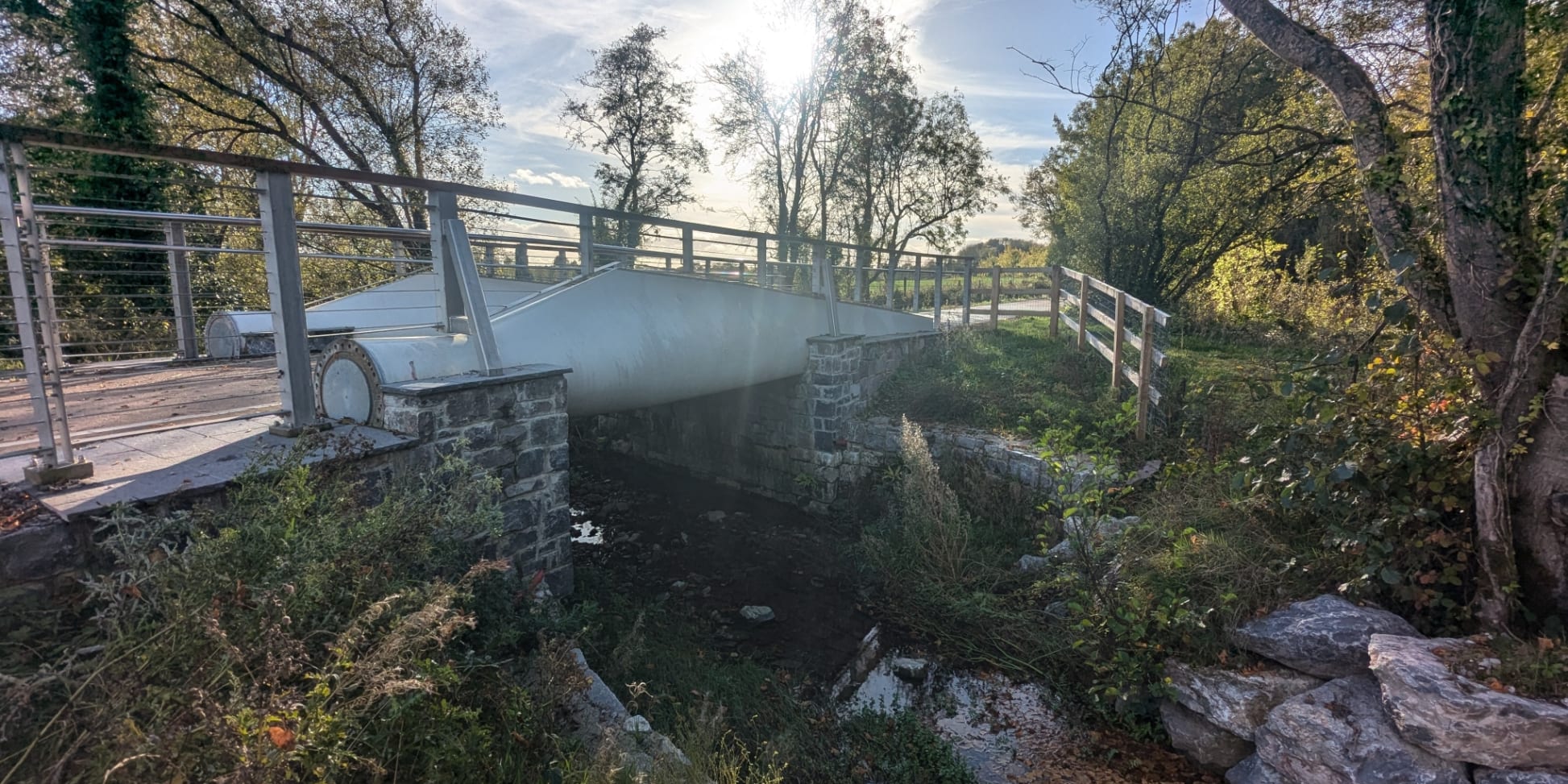 Wind Turbine Blades repurposed on Fitzfiddler's Bridge, Cork, Ireland
